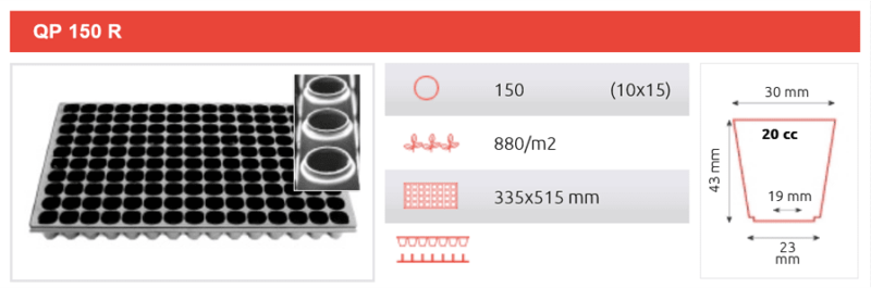 Plaque de semis rigide - QUICKPOT Herkuplast